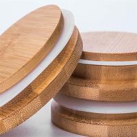 China Food grade thick borosilicate glass sealed bamboo lid canister for rice sugar spices for sale