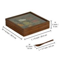 China Rectangle Wooden Spice Box with Fancy Antique Finish and Customized Size for sale