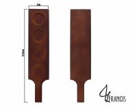 China Stain Color Custom Wooden Beer Tasting Paddle with Shot Glass Holder Tray FSC Certified for sale