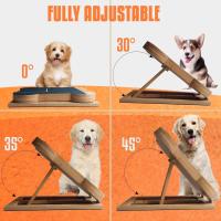 China Dog Nail Scratch Board with Treat Box Bone Shaped Dog Scratching Pad for Nails Paws OEM for sale