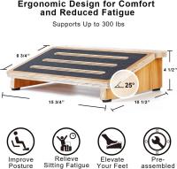 China Ergonomic Wooden Step Stool for Posture Support Under Desk in Home and Office Chairs for sale