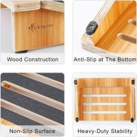 China Ergonomic Wooden Step Stool for Posture Support Under Desk in Home and Office Chairs for sale