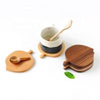 China Eco-Friendly Leaf-Shaped Beech Walnut Wood Coasters for Hot Drinks Sample Charge Free for sale