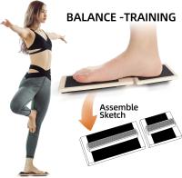 China Stocked Wooden Square Balance Board for Yoga Fitness Pedal Wooden Toys in Plain Color for sale