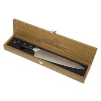 China Customized Logo Acceptable Wooden Knife Box Handmade Rectangle Solid Wood Wine Bottle Box for sale