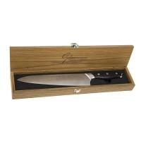 China Customized Logo Acceptable Wooden Knife Box Handmade Rectangle Solid Wood Wine Bottle Box for sale