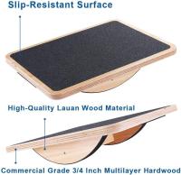 China 22.9 x 1.5 x 11.9 cm Custom Wooden Balance Board for Office Wobble Boards and Fitness for sale