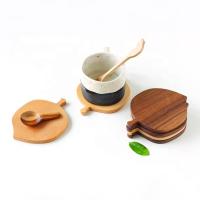 China Customized Logo Acceptable Laser Engrave Wooden Coaster for Personalised Coffee Cup Mat for sale