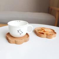 China Customized Logo Acceptable Laser Engrave Wooden Coaster for Personalised Coffee Cup Mat for sale