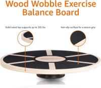 China Basics Wood Wobble Exercise Balance Board 22.9 x 1.5 x 11.9 cm Inner Home Decoration for sale