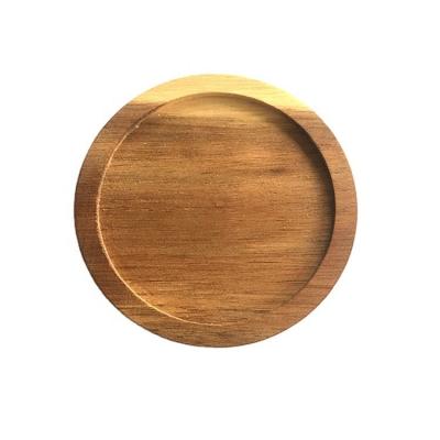 China 10cm Acacia Cup Holder Mat Made from 100% Natural Material for Classic Design Style for sale