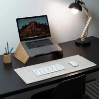 China Free Sample Charge Laptop Wood Stand Double Tiers Computer Holder for Computer Monitor for sale