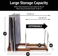 China Wooden Extendable Vinyl Record Organizer Rack Stand Holder for Standing Type Storage for sale