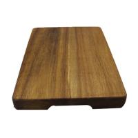 China Rectangle Acacia Wood Cutting Board with Handle Practical Multi-Purpose Chopping Board for sale