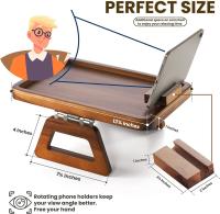 China 360 Rotating Arm Table for Acacia Wood Sofa Armrest Tray on Wooden Side Tables for sale