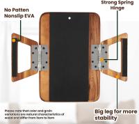 China 360 Rotating Arm Table for Acacia Wood Sofa Armrest Tray on Wooden Side Tables for sale