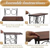 China Standing Type Countertop Wine Holder Stand with Wooden Tray and Organization for sale