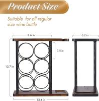 China Standing Type Countertop Wine Holder Stand with Wooden Tray and Organization for sale