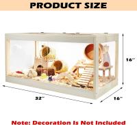 China Wooden Hamster Cage with Openable Top and Acrylic Sheets Solid Built House Included for sale