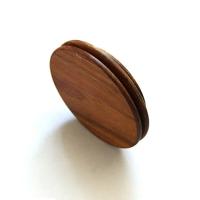 China Food Grade Acacia Wood Seal Lid for High Borosilicate Glass Storage Jar FSC Certified for sale