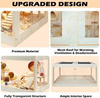 China Wooden Hamster Cage with Openable Top and Acrylic Sheets Solid Built House Included for sale
