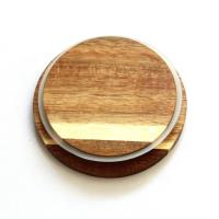 China FSC Certified Acacia Wooden Lid Glass Candle Jars for Easy Opening and FSC Certificate for sale