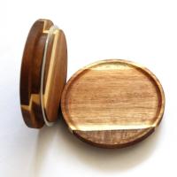 China FSC Certified Acacia Wooden Lid Glass Candle Jars for Easy Opening and FSC Certificate for sale