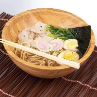 China Custom Logo Ecofriendly Natural Round Bamboo Salad Bowl for Modern Style Amazon Design for sale