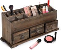 China Customized Logo Rustic Vanity Organizer for Cosmetics Makeup and Bathroom Accessories for sale