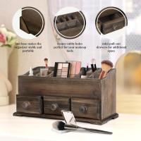 China Customized Logo Rustic Vanity Organizer for Cosmetics Makeup and Bathroom Accessories for sale