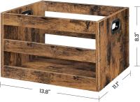 China Living Room Vinyl Record Storage Organizer with High Quantity Vintage Wood File Storage for sale