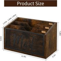 China Double Tier MDF Mail Organizer for Office Desk Custom Desktop and Wall Mount Solution for sale