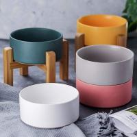 China Wood Stand Adjustable Solid Wood Pet Cat Dog Food Bowl Pet Feeders with NO Time Setting for sale