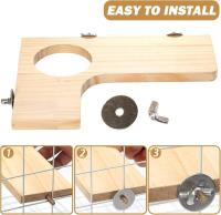 China Wooden Platform for Hamster Cage L-Shaped Round Hole 5Pcs Pedal Toys Customized Logo for sale