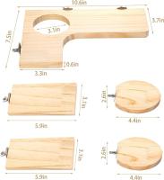 China Wooden Platform for Hamster Cage L-Shaped Round Hole 5Pcs Pedal Toys Customized Logo for sale