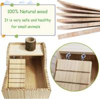 China Wooden Sand Bath Box with Climbing Ladder and House Design Chinchilla Bathtub Bo for sale