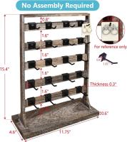 China Removable Metal Hooks Wooden Jewelry Display Rack for Earring Card Display Holder Stand for sale