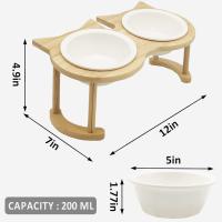 China Adjustable Wood Pet Food Bowl Stand for Not Applicable Power Source and Pet Feeders for sale