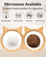 China Adjustable Wood Pet Food Bowl Stand for Not Applicable Power Source and Pet Feeders for sale