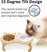 China Adjustable Wood Pet Food Bowl Stand for Not Applicable Power Source and Pet Feeders for sale