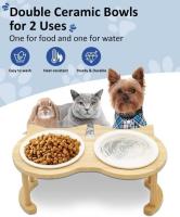 China Adjustable Wood Pet Food Bowl Stand for Not Applicable Power Source and Pet Feeders for sale