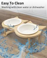 China Adjustable Wood Pet Food Bowl Stand for Not Applicable Power Source and Pet Feeders for sale
