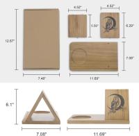 China Silk-screen Printing Wood Short Mini Book Rest for Bedroom Nightstand and Office Desk for sale