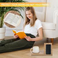 China Silk-screen Printing Wood Short Mini Book Rest for Bedroom Nightstand and Office Desk for sale