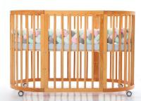 China Gift Craft Industrial Solid Wood Kids Cribs Convertible Toddler Sleeping Bed Swing Rocking for sale