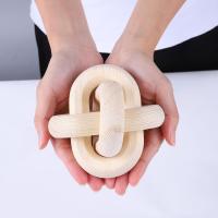 China Modern Style Custom Natural Wood Chain Link Decorative Wall Decoration Chain for Tea/Coffee/Candy for sale