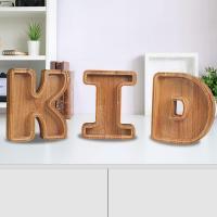 China Wooden Alphabet Acrylic Letter Money Box Printing burned Large Letter Piggy Banks For Kids for sale