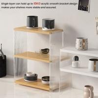 China Metal and Wooden 3 Tier Standing Vanity Shelf Countertop Bathroom Storage for Bedroom for sale