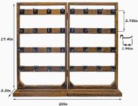 China Home Theme Wooden Foldable Jewelry Display Stand with Removable 32 Hooks and Ring Tray for sale