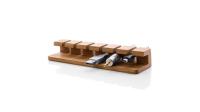 China Silk-Screen Printed Wooden Cable and Charger Organizer for Square Table Charger Holder for sale